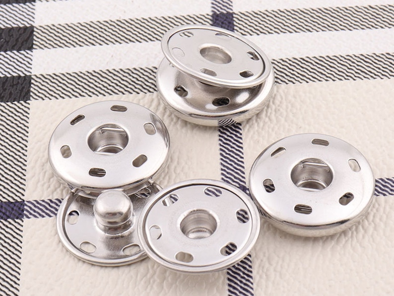 30mm Silver Snap Fastener 15pcs-clothing Button Coat Snap - Etsy