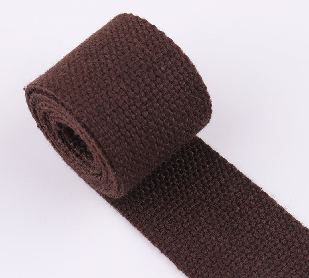 Cotton Webbing 3-10 Yards*38mm Chocolate Webbing Solid Color Webbing ...