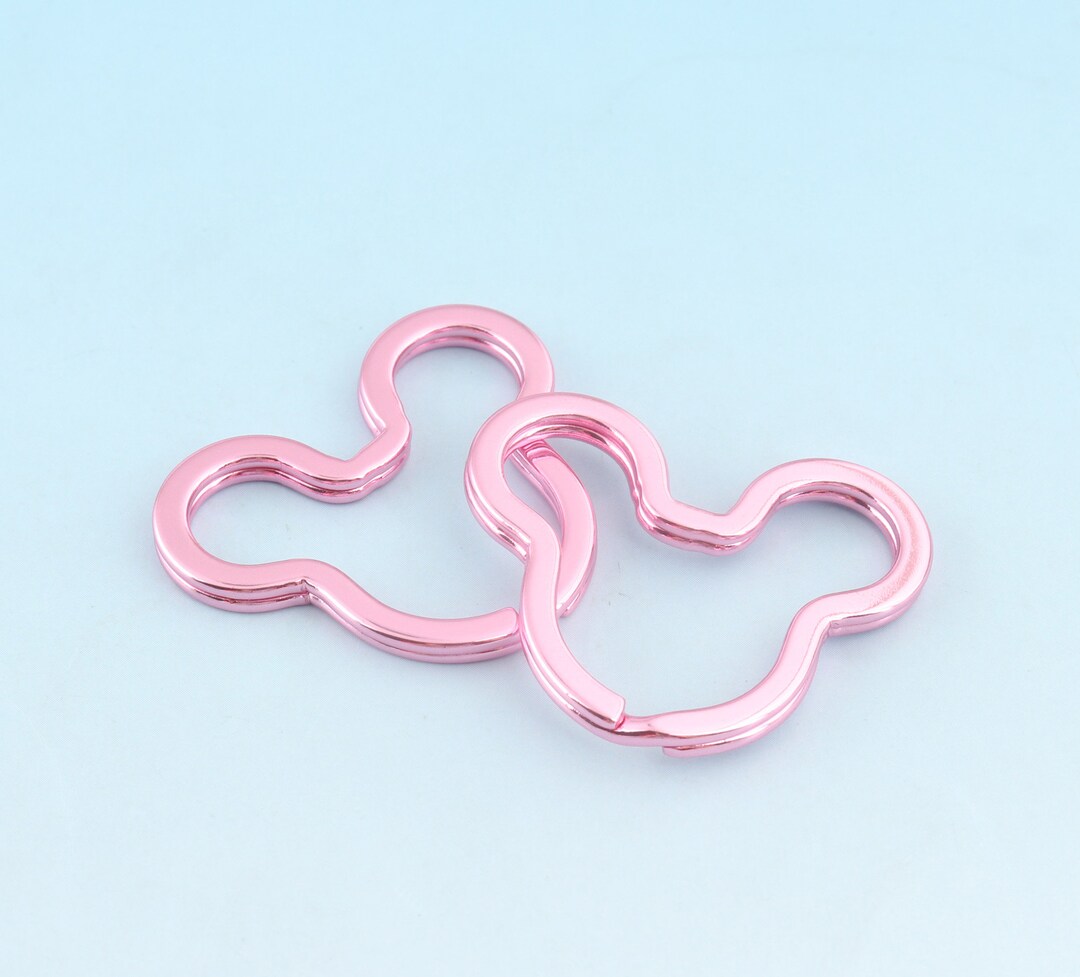 Pink Key Ring Colorful Cute Key Fob Rings Metal Split Rings for Key ...