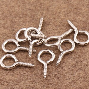 Screw Eye Bails 60pcs Screw Eye Hook for Pendants Metal Screw Eye Pins ...
