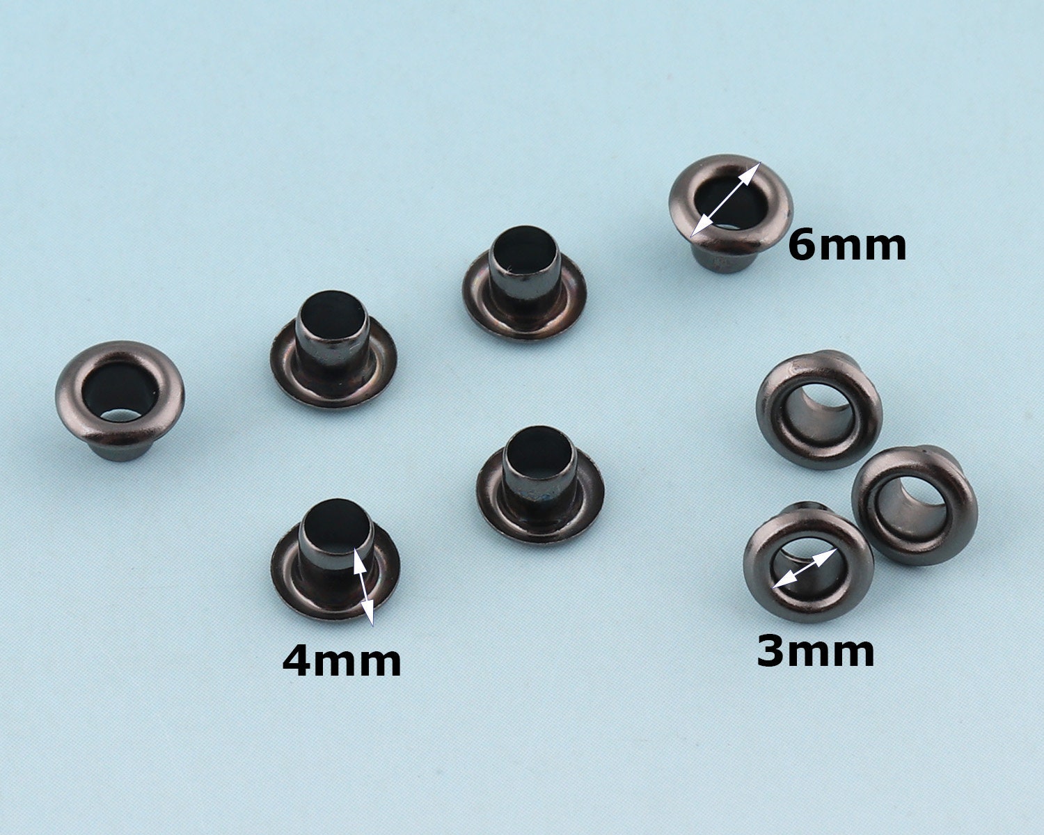 Grommet Eyelets 100pcs 6mm Mini Gunmetal Eyelets Round for - Etsy