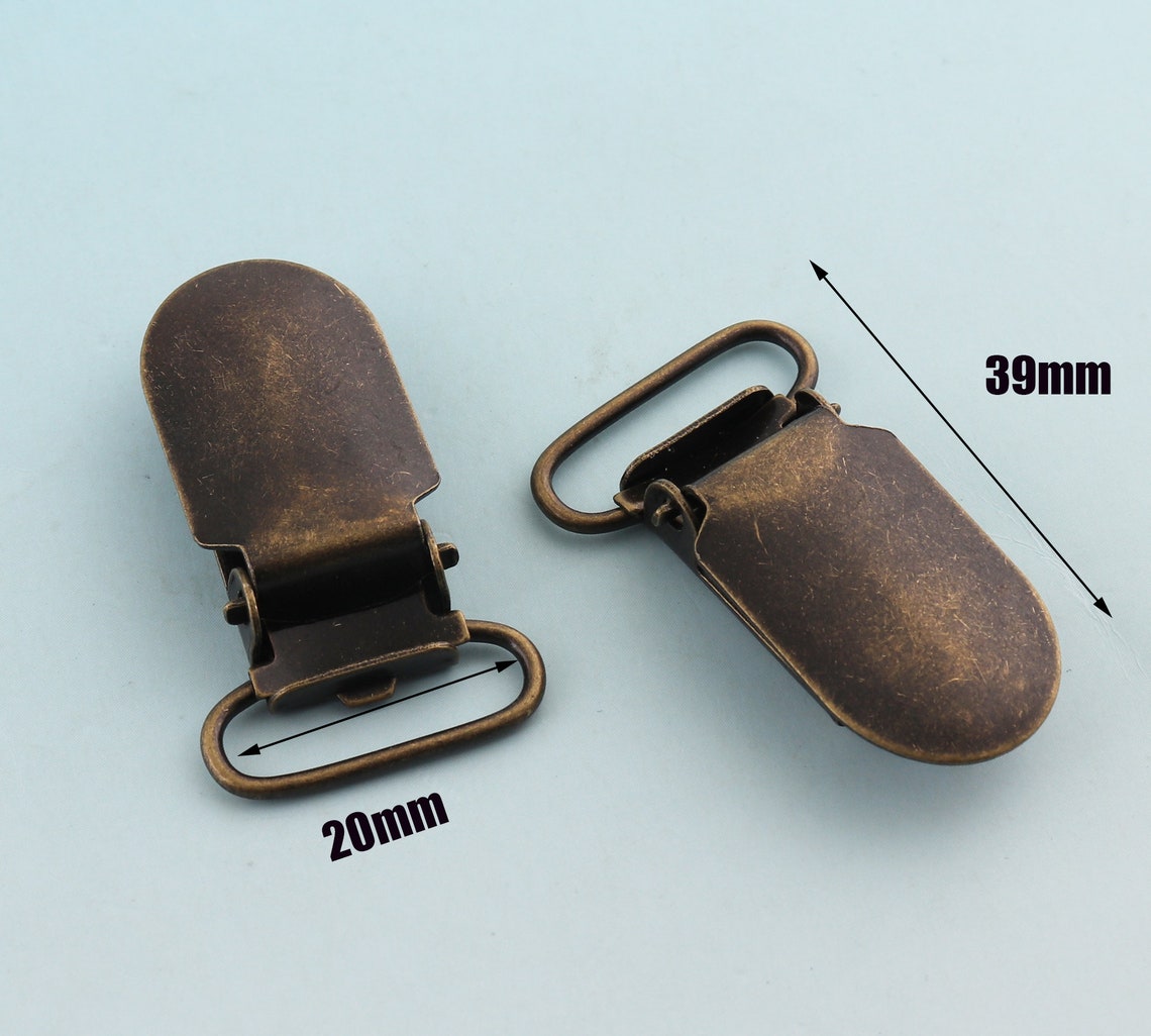 Bronze Suspender Clips 10pcs 3920mm Metal Kam Clips Dummy | Etsy