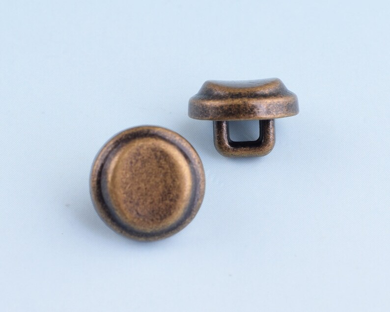 5pcs 10mm Antique Bronze Buttons Metal Buttons Shank Buttons Pants ...