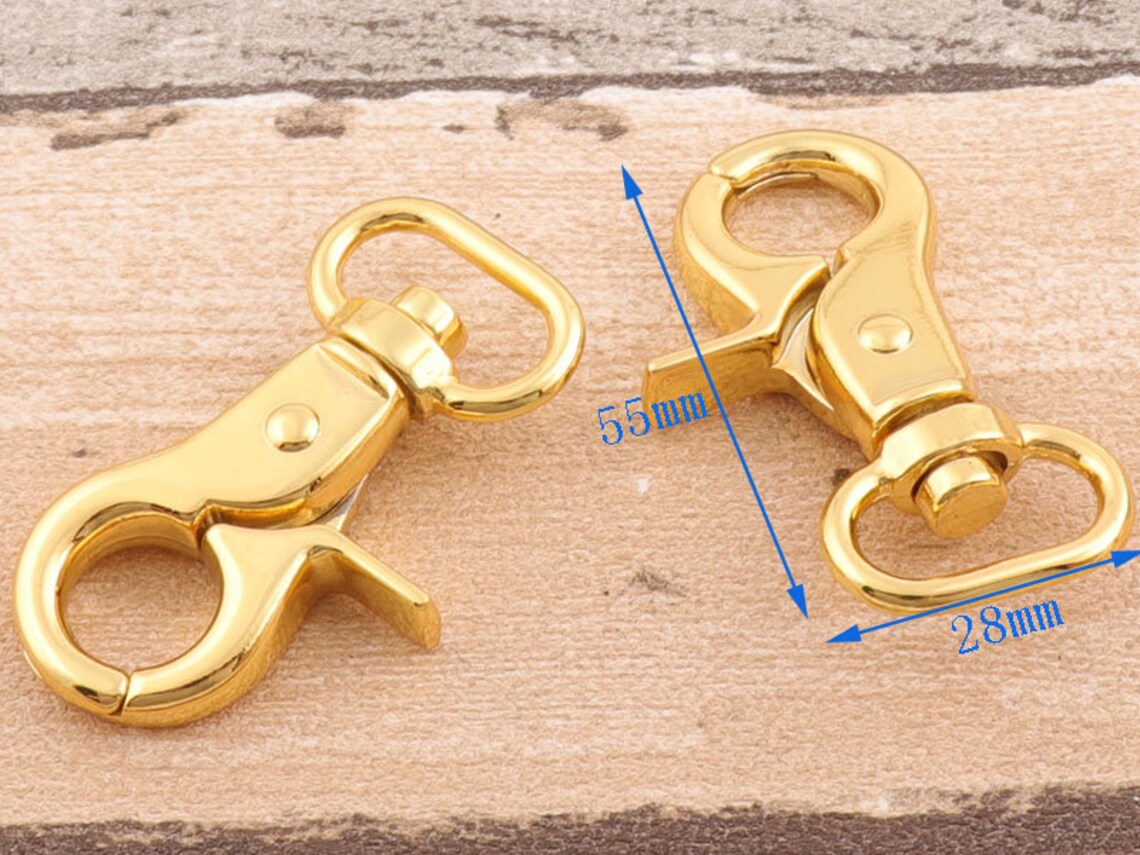 Golden Swivel Clasp 20mm Large Snap Hook Spring Hook Metal - Etsy