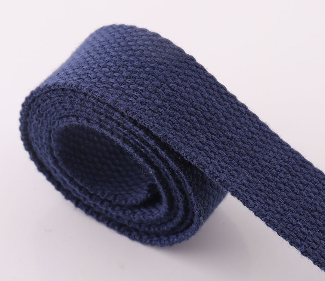 Deep Blue Webbing 10 Yards*25mm Pure Color Webbing Fabric Belt Canvas ...