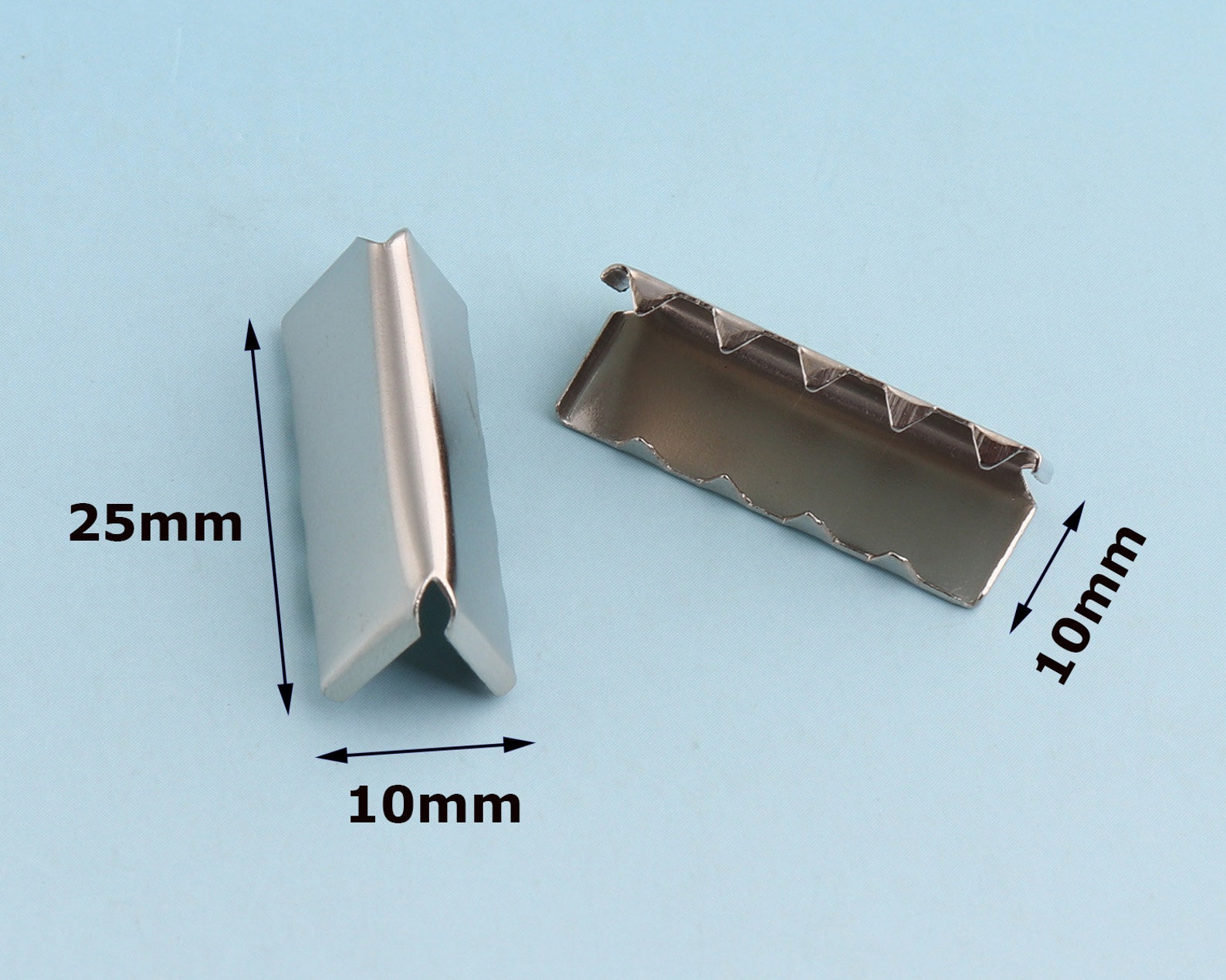 Silver Ribbon End Clamps 50pcs 1inch25mm Ribbon End | Etsy