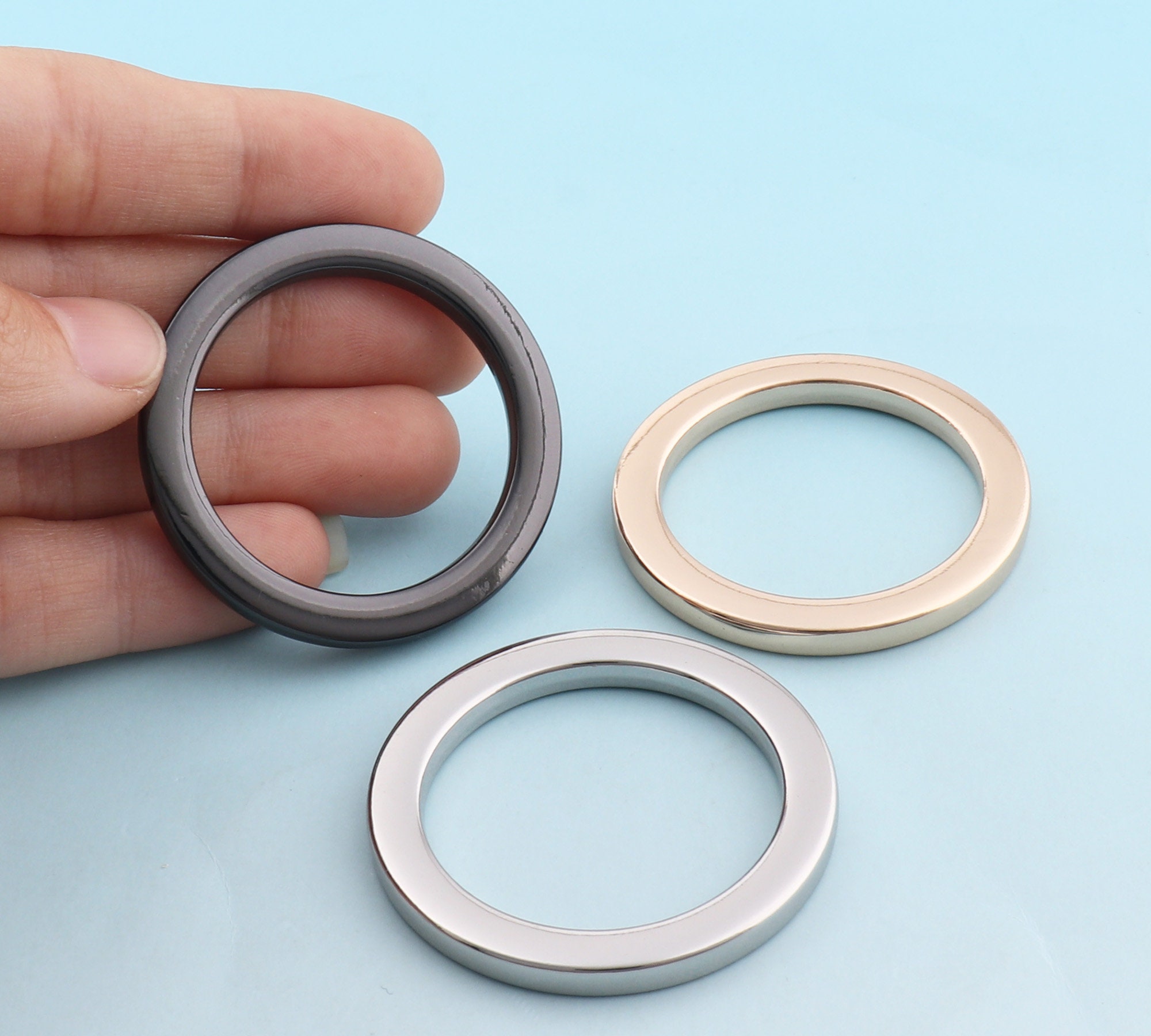 Metal O Rings 32 mm10pcs Gunmetal O Buckle Flat O Rings Belt | Etsy