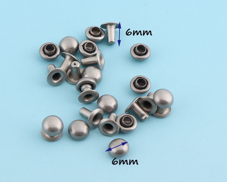 100sets 66mm Mini Matte Silver Rivets Grommet Rivet Metal - Etsy