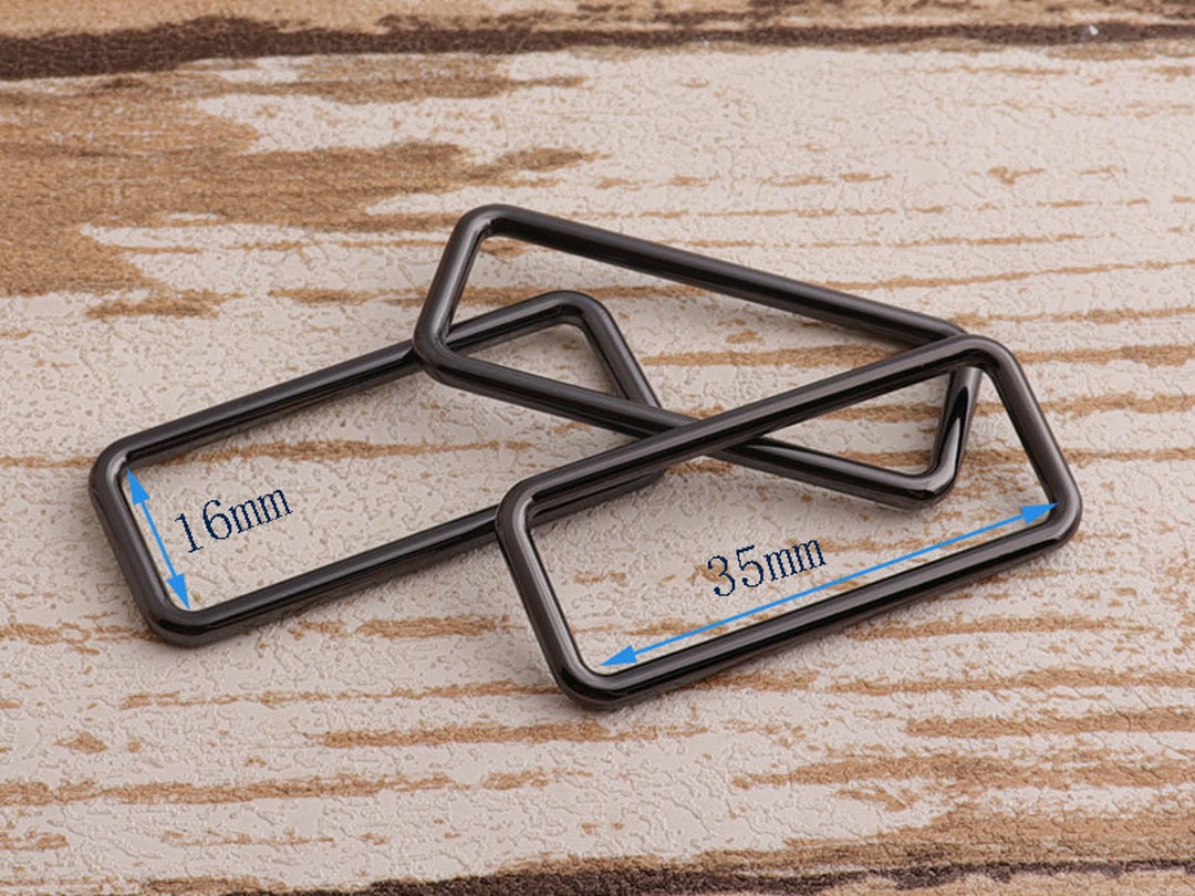 Black Rectangle Rings Purse Ring 1 3/8inch Belt Buckle Strap Rectangle ...
