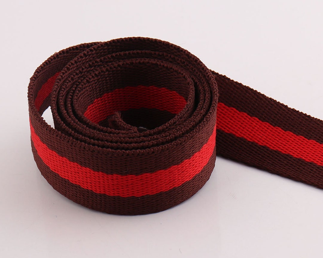 Red Stripe Webbing 5 Yards*25mm Webbing Belt Fabric Canvas Webbing Key ...