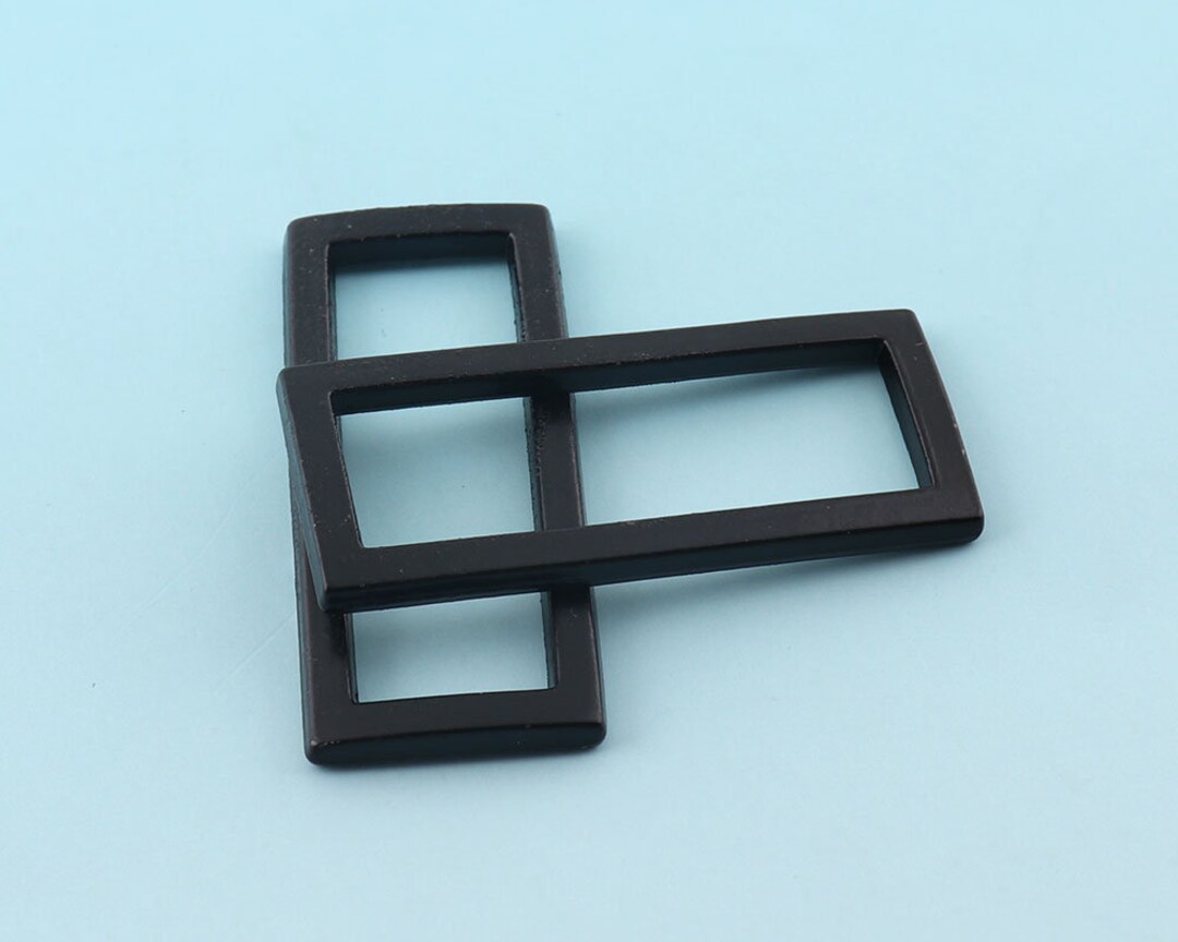 Black Rectangular Rings 38mm Metal/zinc Alloy Rectangle Rings for ...