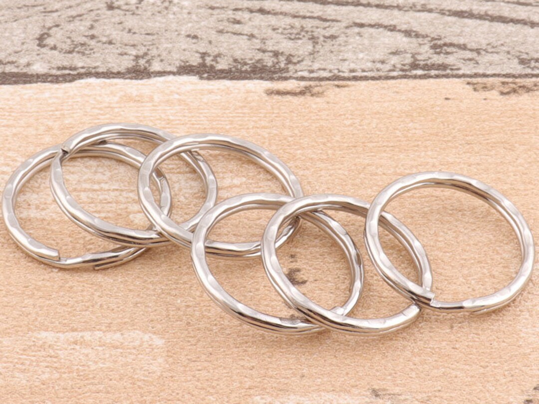 20pcs Key Ring Silver O Ring Large Key Fob Ring 1 1/4”(30mm) Metal ...