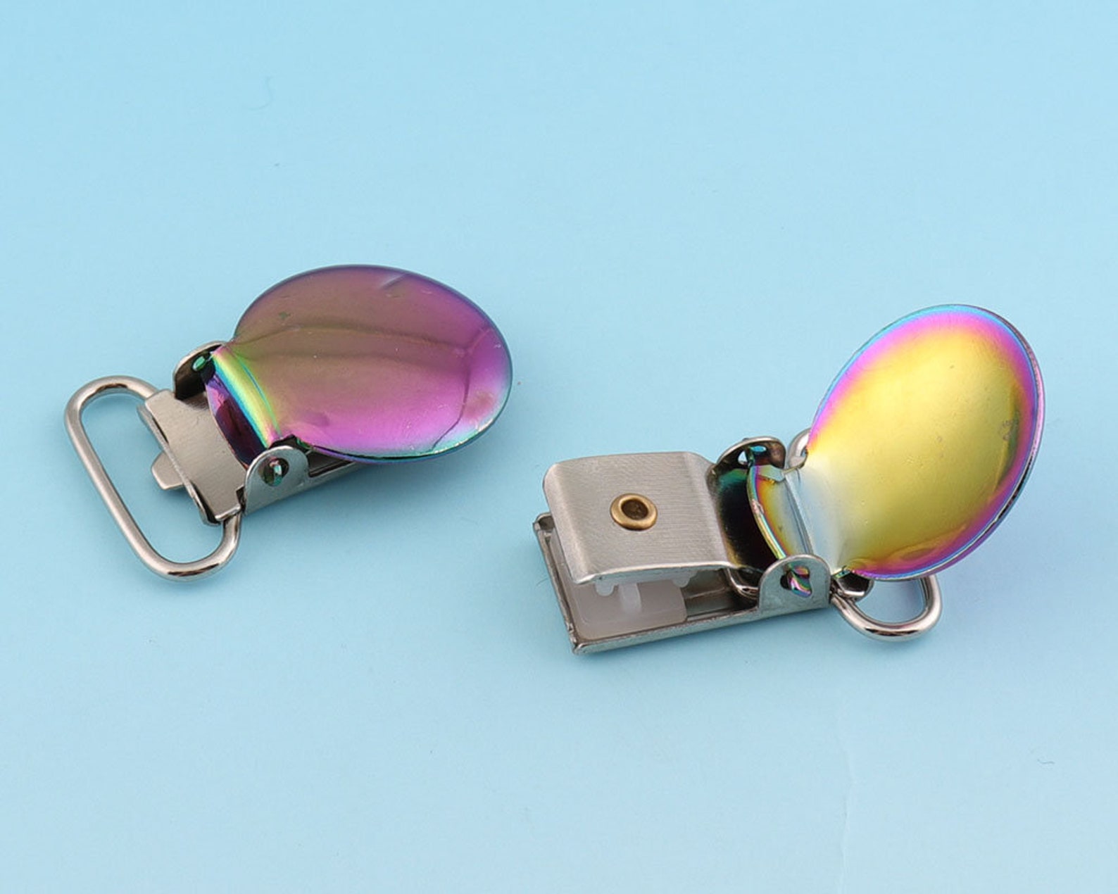Rainbow Suspender Clips 1 1/4 Metal Suspender Clips - Etsy