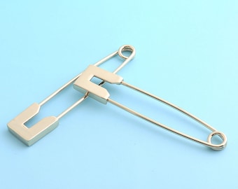 Little House Shituke したけ Golden Heart Safety Pin Made in Japan - Etsy