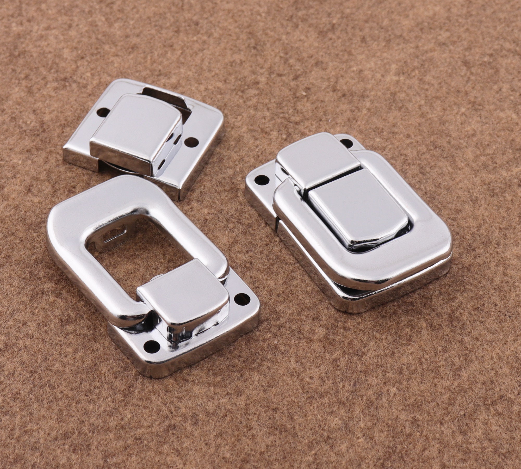 Silver Purse Lock 41*30mm Metal Bag Lock Latch Lock Twist Purse Turn ...