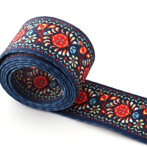 Floral Webbing Heavy Weight Webbing 38MM Leash Webbing Flowered Fabric ...