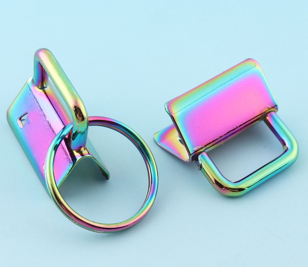 Rainbow Key Fobs Hardware 10pcs 25MM Key Ring Key Chains Key Lanyard ...