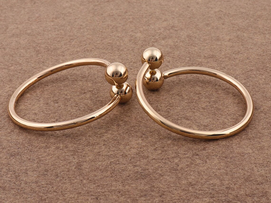 2pcs 3inch Gold Bag Handle Carry Ring Hexagonal Round Handbag - Etsy
