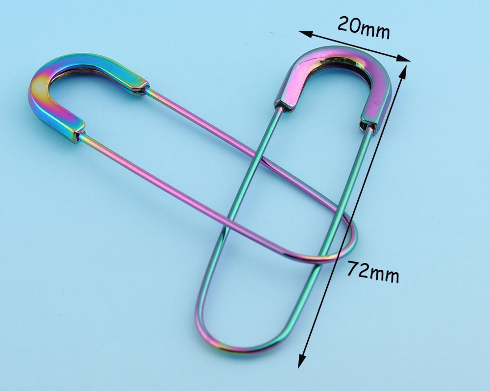 Rainbow Safety Pins 10pcs Colorful Charming Safety Pins Metal - Etsy