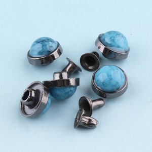 Double Caped Rivets 10mm Blue Rivets With 3 Setting Tools Metal Button ...