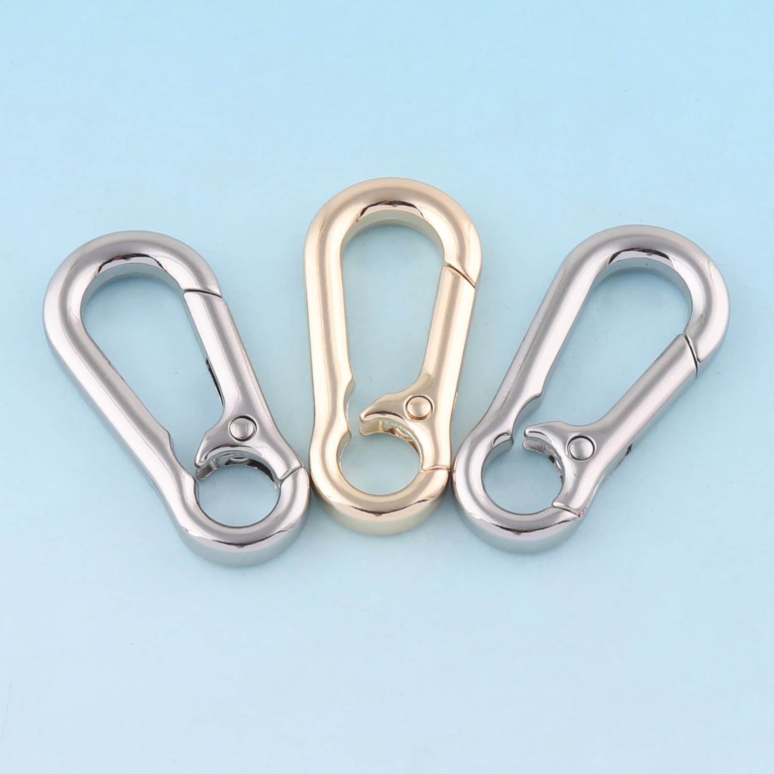 Push Gate Spring Hook Round Spring Clasp Double Rings Snap - Etsy