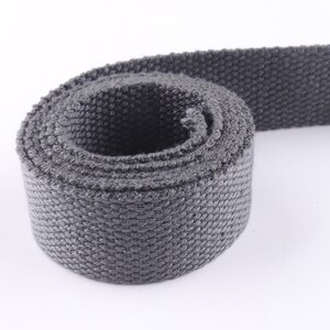 Cotton Webbing 1-5 Yards*25mm Steel Gray Webbing Fabric Belt Canvas ...