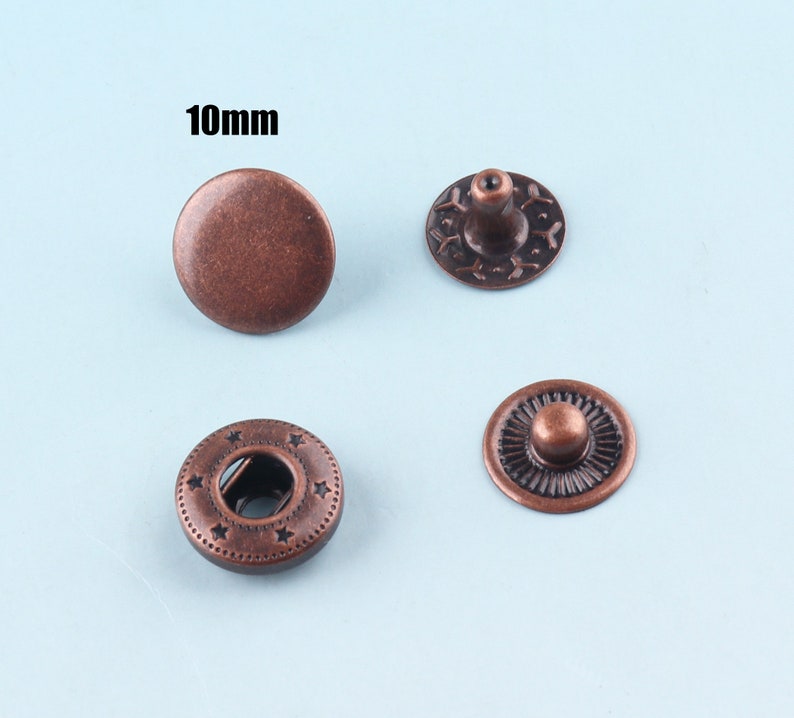 Copper Snap Buttons 50sets 10mm/12mm Snap Studs Spring Popper | Etsy