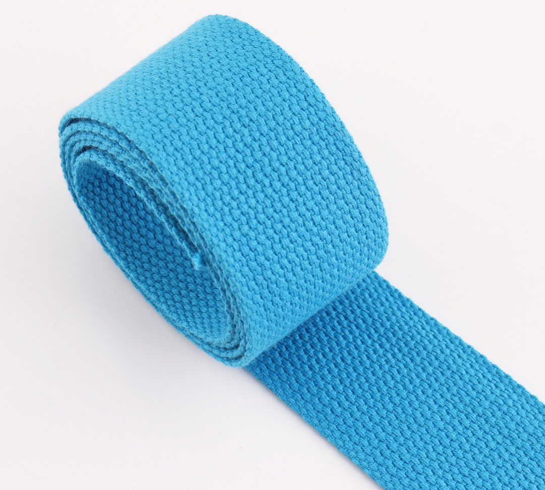Blue Webbing 1.5"(38mm) Cotton Webbing Solid Color Webbing Fabric Belt ...