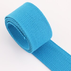 Blue Webbing 1.5"(38mm) Cotton Webbing Solid Color Webbing Fabric Belt ...