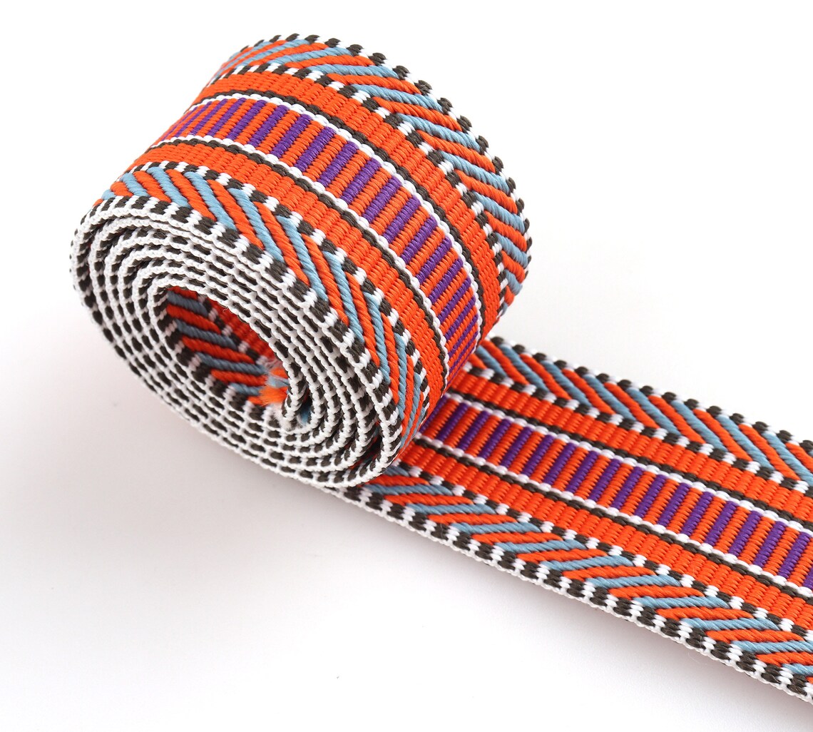 Orange Stripe Webbing Jacquard Webbing Belt Strap 3.8cm - Etsy