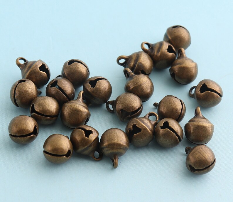 Bronze Jingle Bells Blocks 100pcs 6mm Christmas Bells Small | Etsy