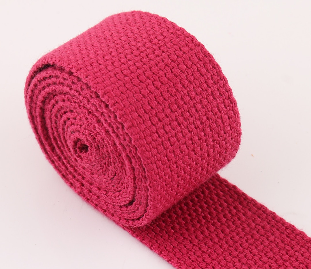 Rose Red Webbing Cotton Webbing 3/5yards*32mm Solid Color Webbing ...
