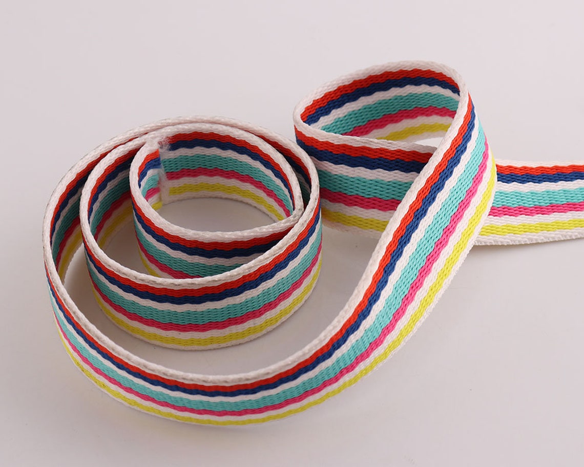 Cotton Webbing Stripe Webbing 10 Yards25mm Webbing Fabric - Etsy