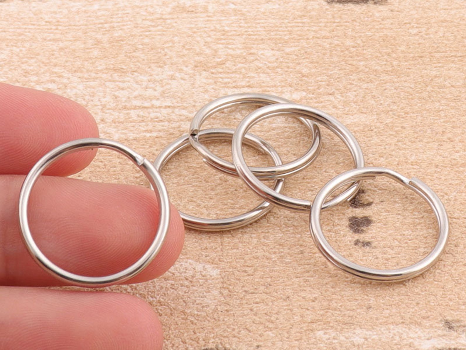 50pcs Key Ring Silver O Ring Large Key Fob Ring 3/420mm | Etsy