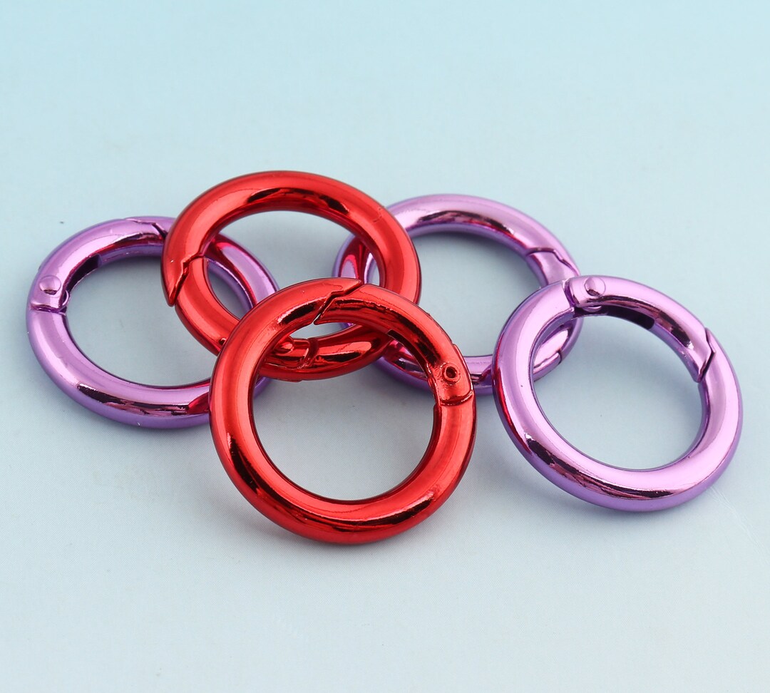 Red Snap Hook 6pcs 3/4" (19mm) Spring Clasp Spring Buckle Round Snap ...