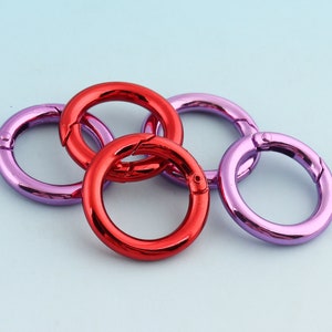 Red Snap Hook 6pcs 3/4" (19mm) Spring Clasp Spring Buckle Round Snap ...