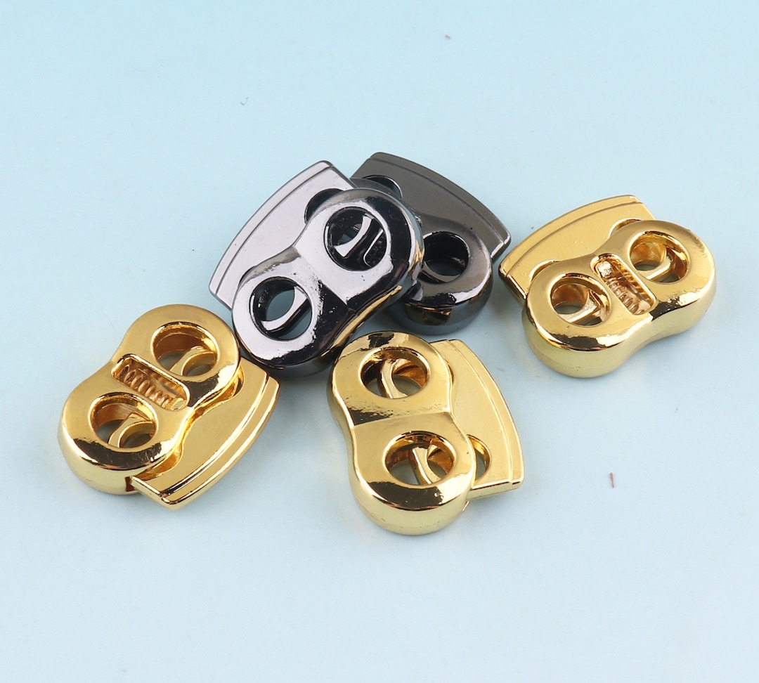 Gold Toggle Cord 2-10 Pcs 5 Mm Metal Cord Lock Stopper Cord Toggle Lock ...