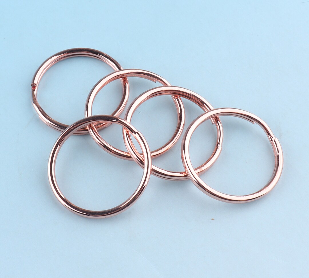 Stainless Steel Key Ring 25mm Rose Gold Jump Ring O Ring Key - Etsy