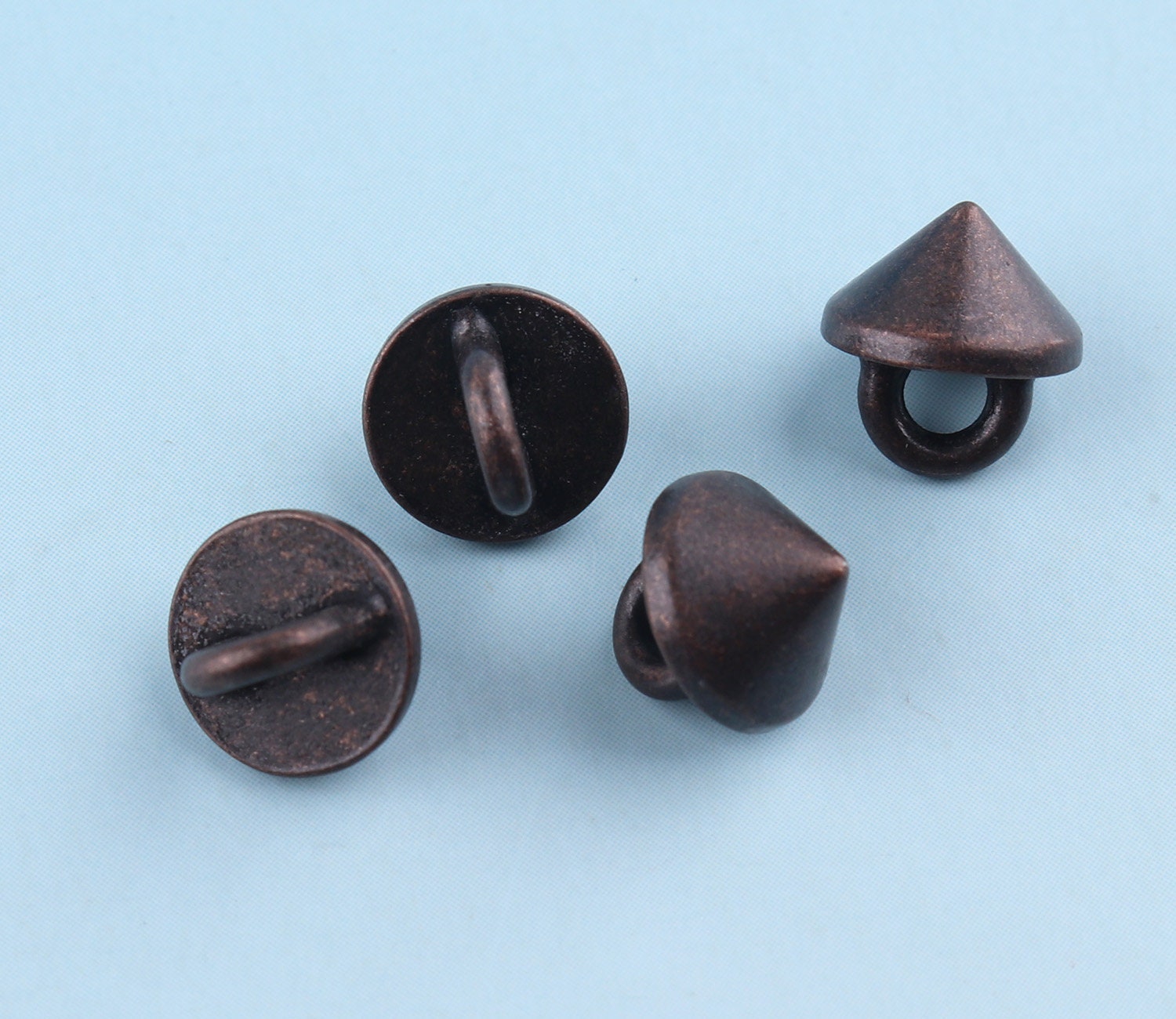 Vintage Buttons Cone Red Copper Buttons 10pcs 9.5mm Shank - Etsy UK