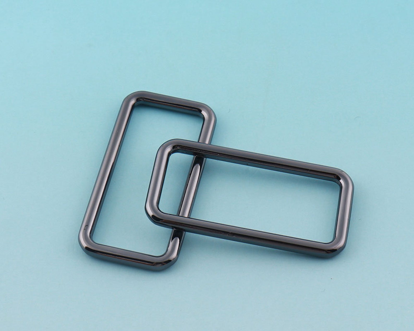 Gunmetal Rectangular Rings 38mm Metal/zinc Alloy Rectangle | Etsy