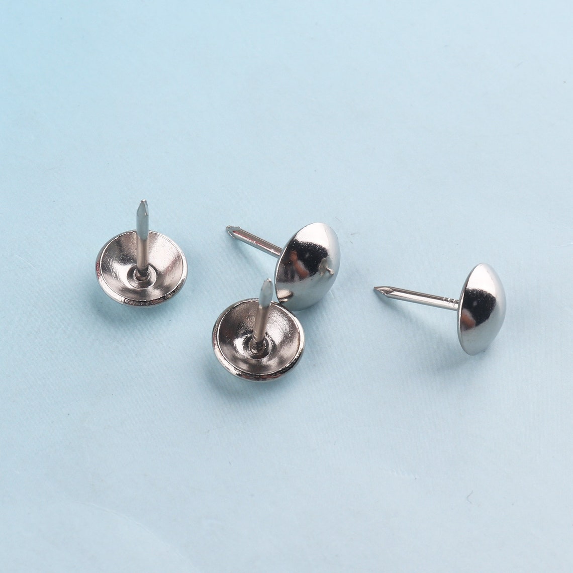 50sets 10mm Upholstery Tacks Nail Black Round Tacks Metal Button Metal ...