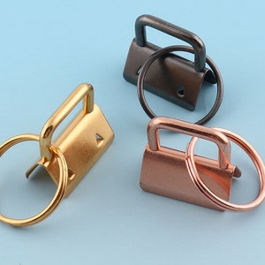 Key Fobs Hardware 50sets 25MM Key Ring Key Chains Key Lanyard Metal Key ...