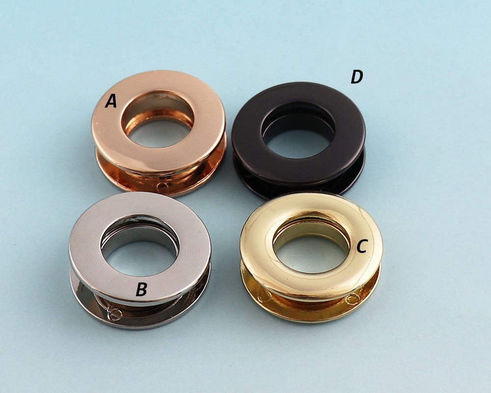 Light Gold/Black Eyelets 4sets 22mm Round Grommet Eyelets for | Etsy