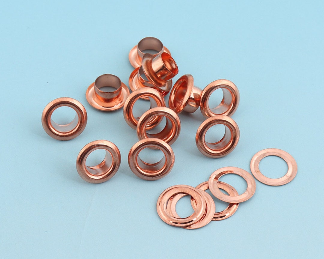 Rose Gold Eyelet With Washer 100pcs 10mm Round Grommet Eyeletss for ...