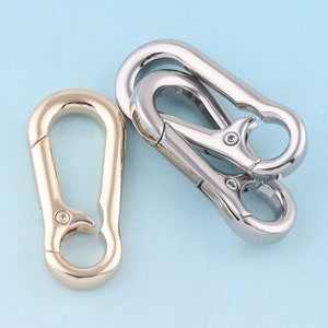 Push Gate Spring Hook Round Spring Clasp Double Rings Snap Hook Metal ...