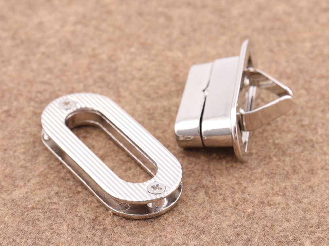 2pcs 4520mm Silver Purse Lock Metal Bag Lock Latch Lock Twist - Etsy