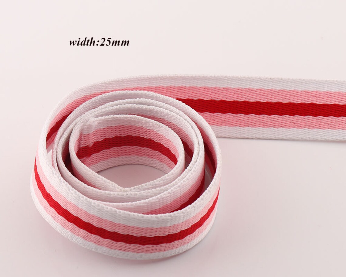 Cotton Webbing Stripe Webbing 10 Yards25mm Webbing Fabric - Etsy