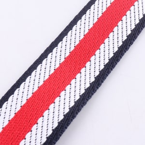 Red Striped Webbing 1-5 Yards 38 Mm Dark Blue Webbing Strap Leash ...