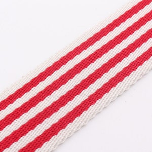 5yards 38mm Webbing Red Stripe Webbing Fabric Belt Canvas Webbing Key ...
