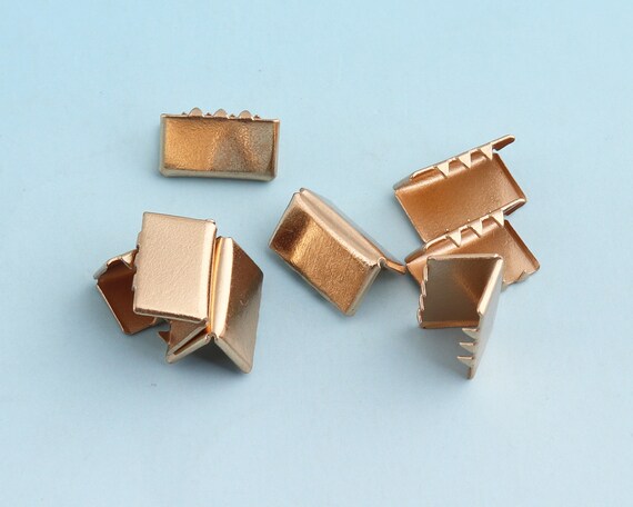 50pcs 1/212mm Light Gold Ribbon End Clamps Ribbon End - Etsy